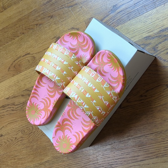 FARM Rio | Shoes | Nib Farm Rio Logo Slide Sandals Adidas Collab Womens ...